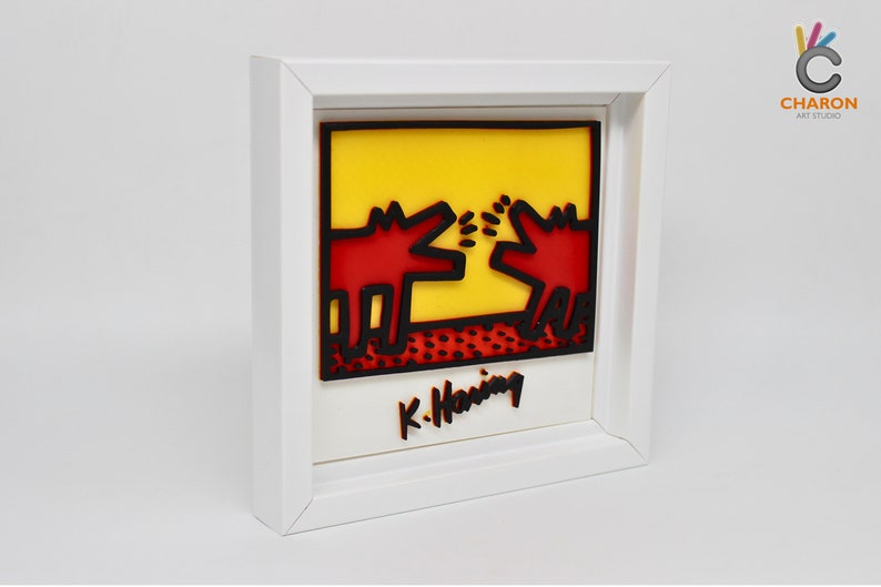 Keith Haring Two Dogs Art: 3D Printed Decor - Etsy Canada
