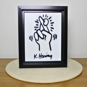 Keith Haring Fingers | 3D Printed Wall Art | Vintage Art Decor | Keith ...