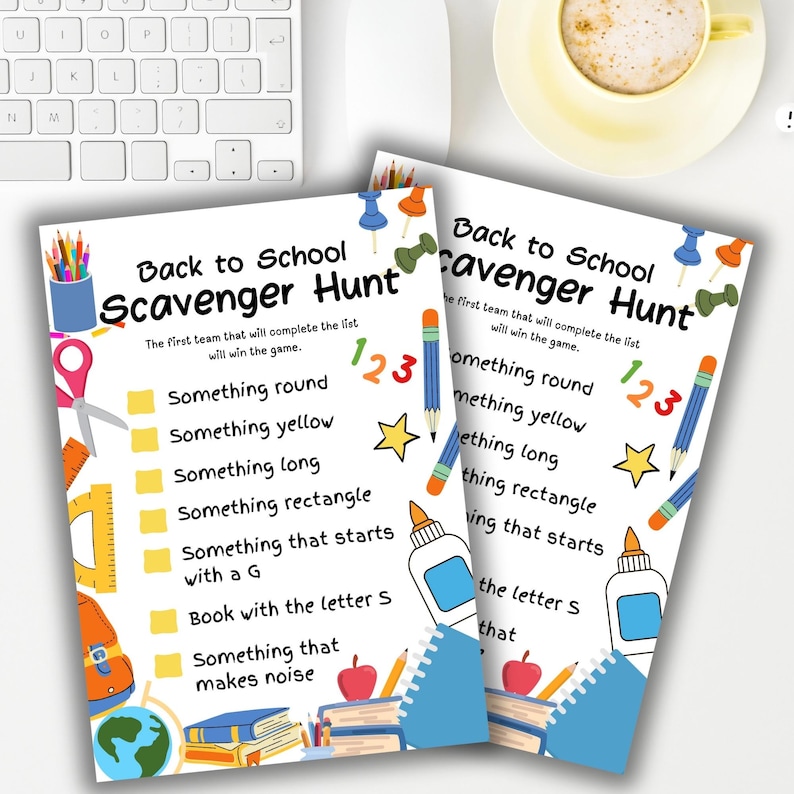 Back to School Scavenger Hunt: Classroom I Spy Game (printable PDF) - Etsy