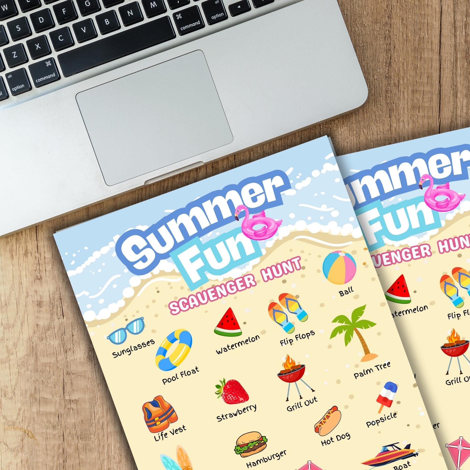 Kids Summer Scavenger Hunt Printable: Beach Trip Activity (PDF Download ...