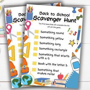 Back to School Scavenger Hunt: Classroom I Spy Game (printable PDF) - Etsy
