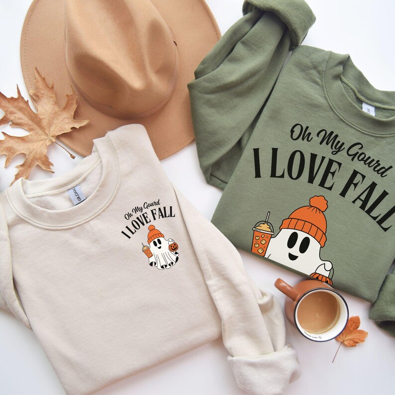 Cute Ghost Png, Preppy Ghost Png, Oh My Gourd I Love Fall, Preppy ...