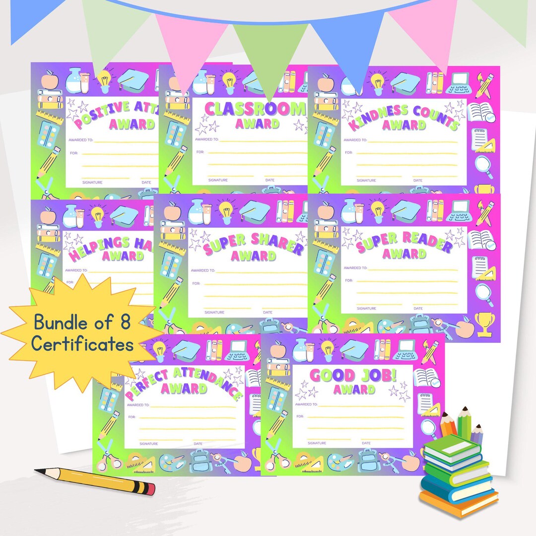 Printable Award Certificates for Kids: Homeschool & Classroom Rewards ...