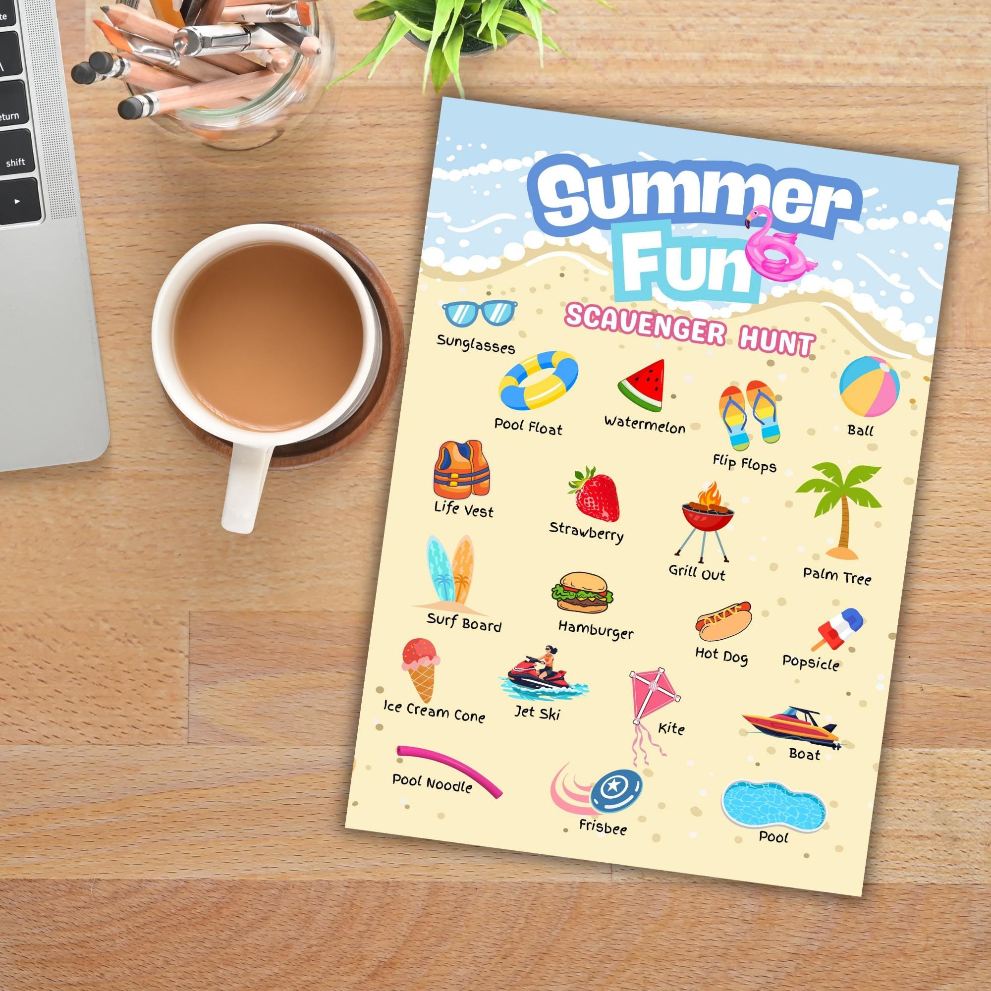 Kids Summer Scavenger Hunt Printable: Beach Trip Activity (PDF Download ...