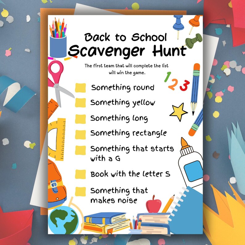 Back to School Scavenger Hunt: Classroom I Spy Game (printable PDF) - Etsy