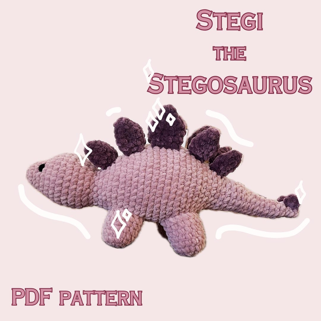 Stegi the Stegosaurus PDF PATTERN, Dinosaur Crochet Guide, Brontosaurus ...