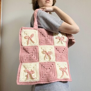 Pink Cutie Tote Bag PDF PATTERN, Cute Kawaii Aesthetic Purse, Download ...
