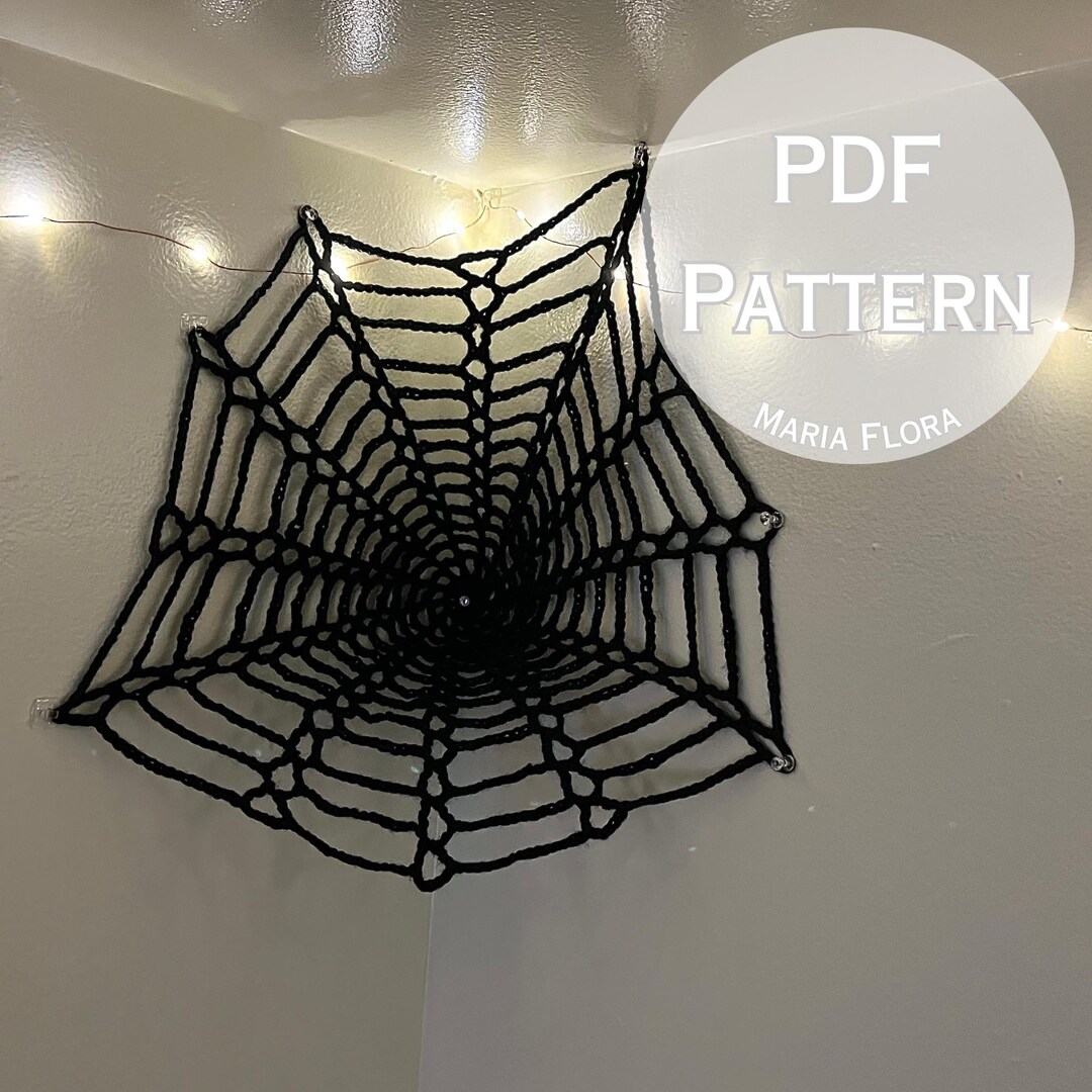 Spider Web Crochet PDF PATTERN, Easy Halloween Holiday Decoration Knit ...