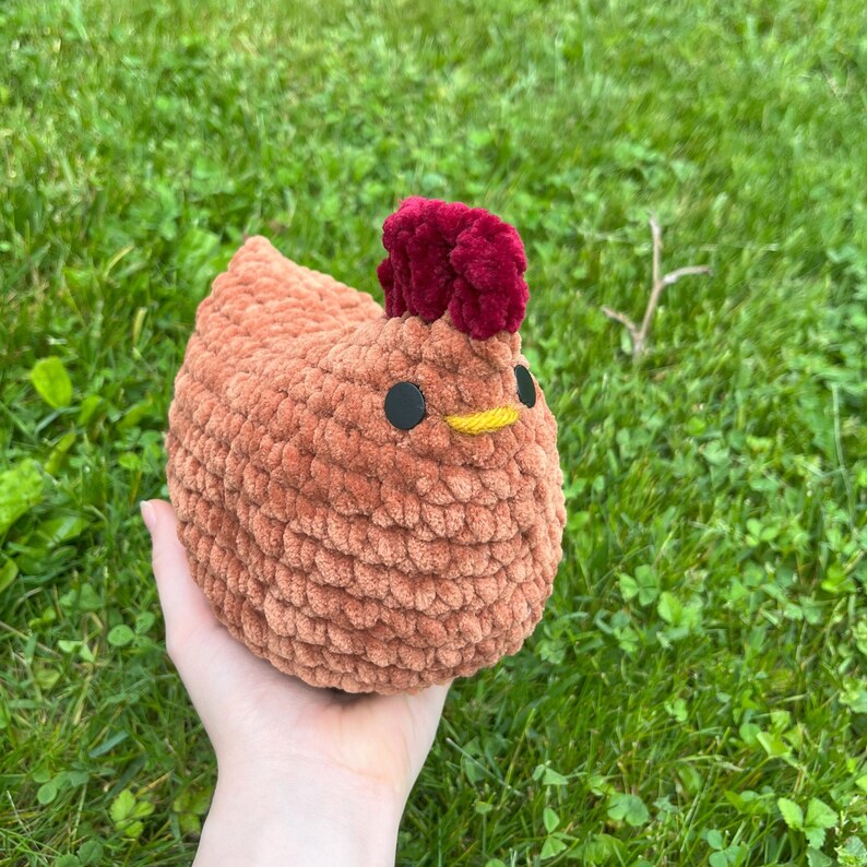 Chicken Plushie PDF Pattern, Crochet Chicken Stuffed Animal, Amigurumi ...