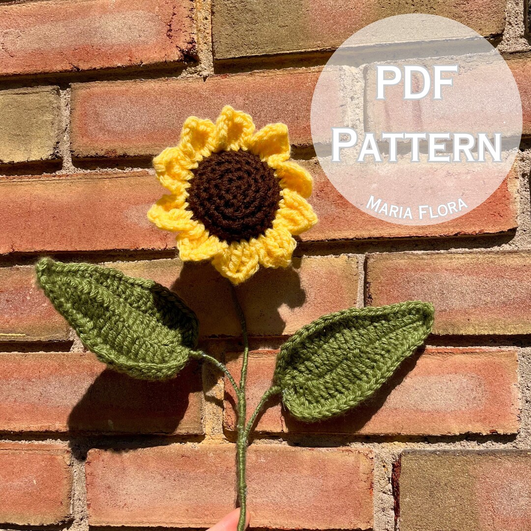 Sunflower Crochet PDF PATTERN, Simple Easy Flower Crochet 3D Piece ...
