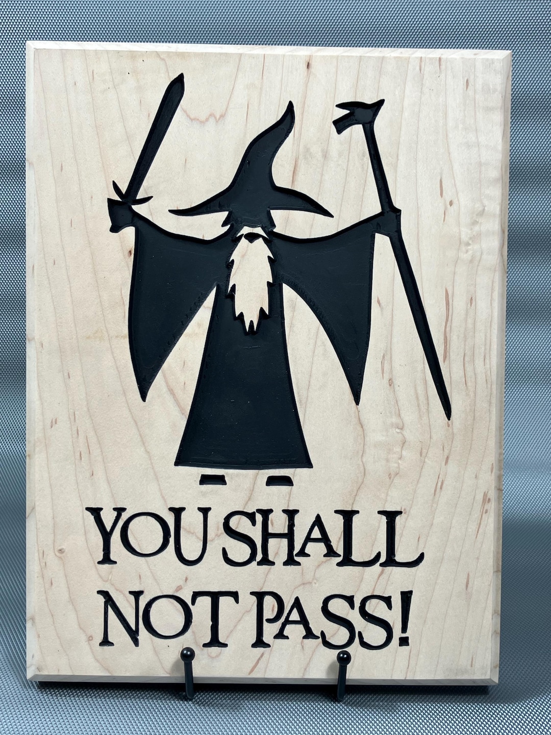 Lord of the Rings Wall Art Lotr Plaque Gandalf Thou Shall Not Pass Sign ...