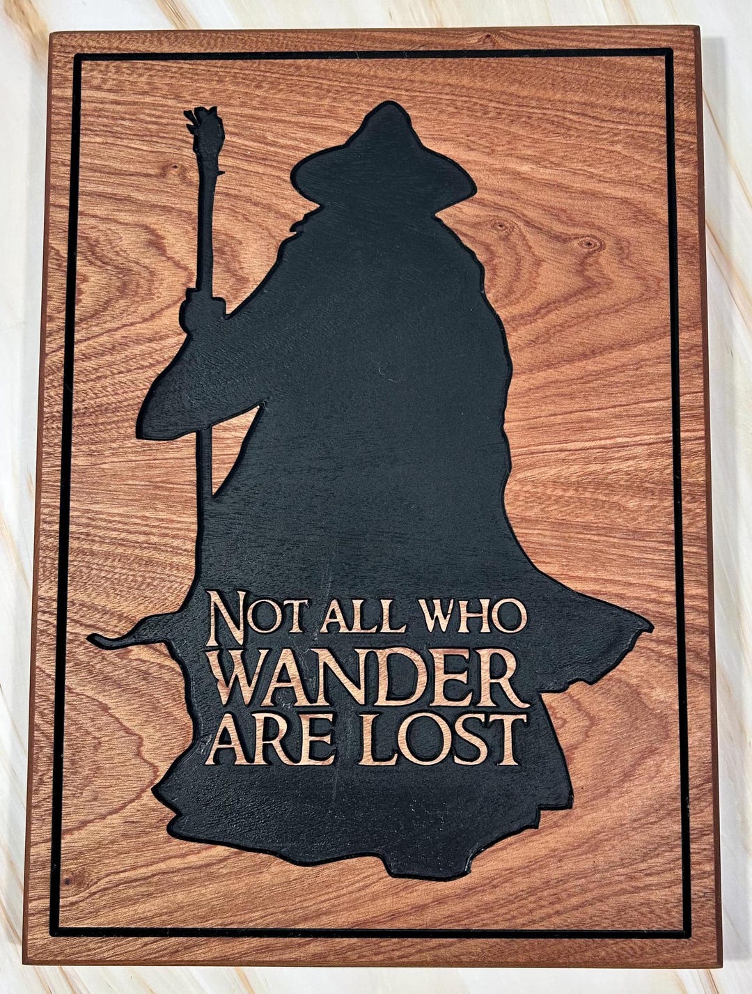 Lord of the Rings Wall Art Not All Who Wander Are Lost Quote J.R.R ...