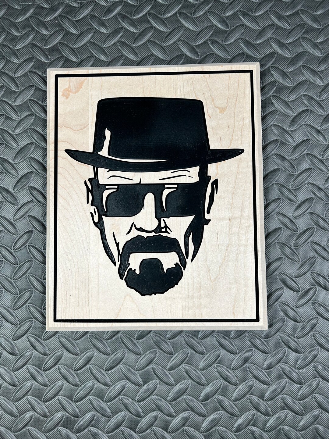 Walter White Heisenberg Breaking Bad Carved Wooden Plaque Unique Gift ...