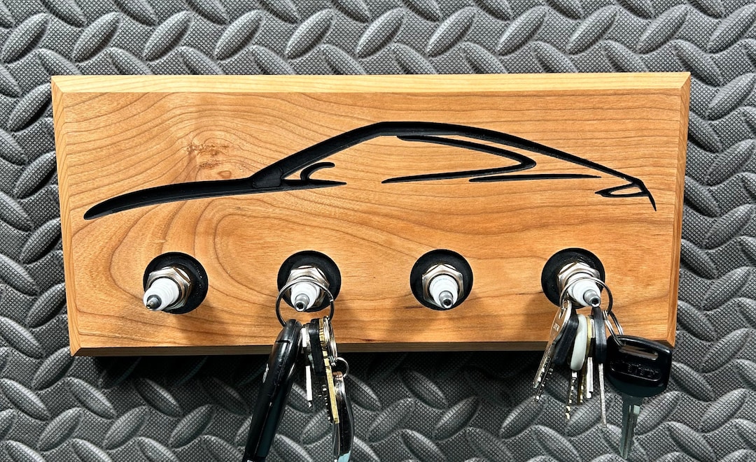 Porsche Outline Key Holder, Wall Key Rack, Coat Hook, Coat Rack, Car ...