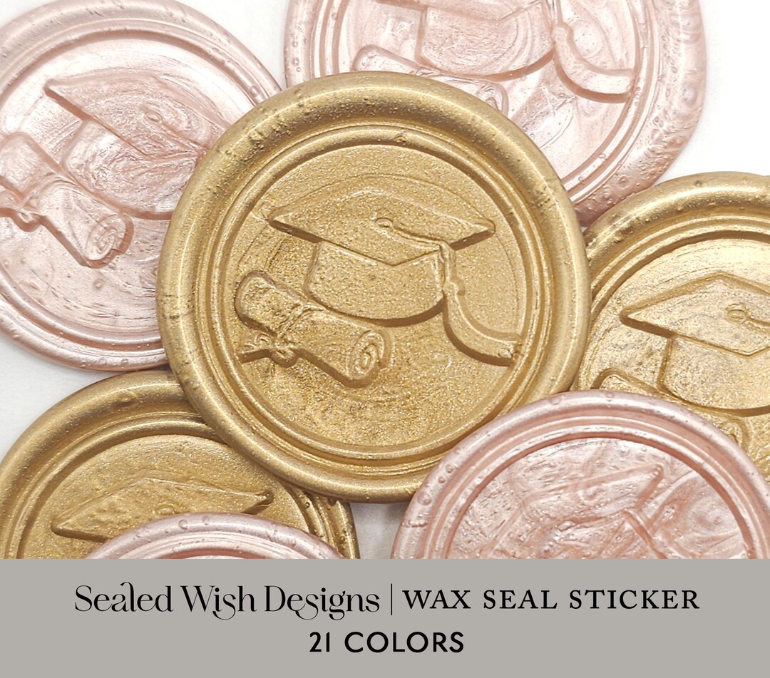 Graduation Wax Seal Stickers Graduation Cap Graduation Wax Stamps ...