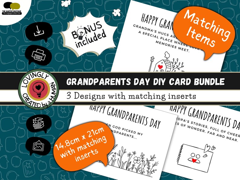 Happy Grandparents Day Greeting Card Bundle | DIY Kids Craft Keepsake ...