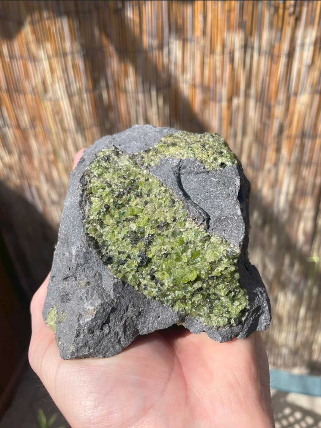 Peridot Olivine in Basalt Matrix, From Arizona. - Etsy