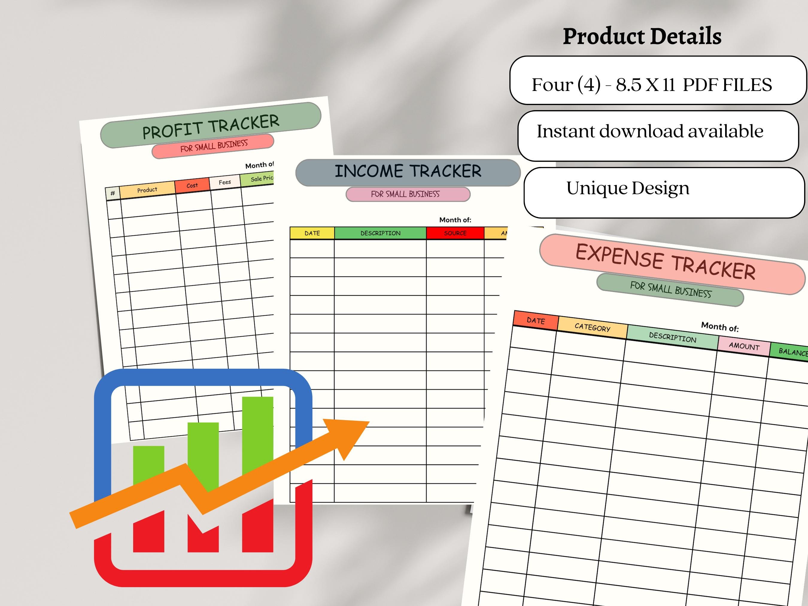 Small Business Template Bundle: Order, Profit, Income, Expense Tracker ...