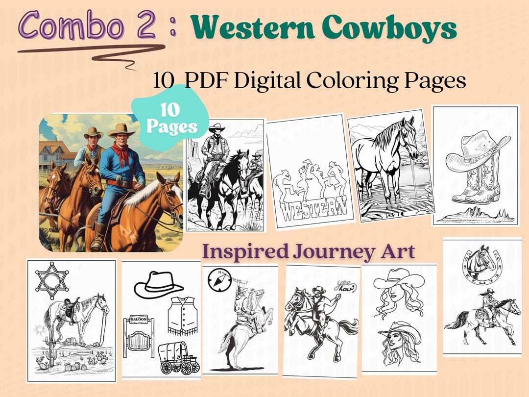 Wild West Coloring Pages for Kids, Western Cowboy Coloring Pages ...