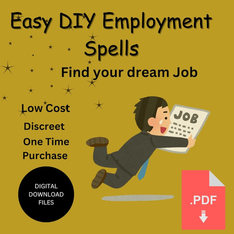 Easy Employment Spell, DIY Job Ritual (PDF Download) - Etsy