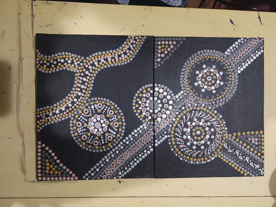 2 Piece Mandala Painting - Etsy