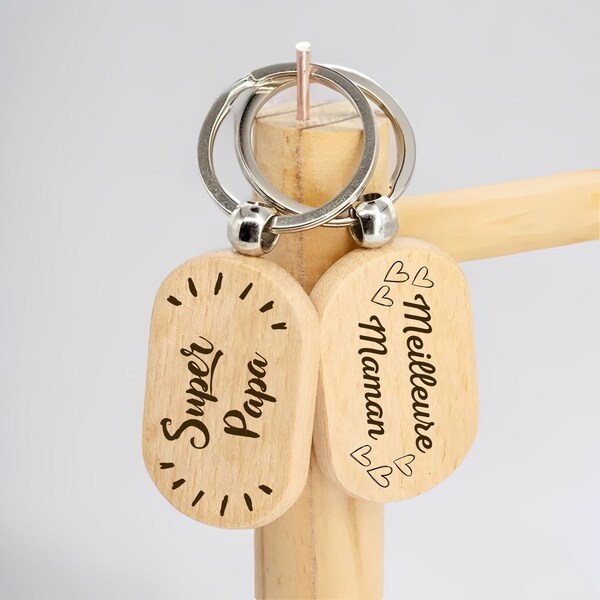 Wooden Key Ring - Etsy