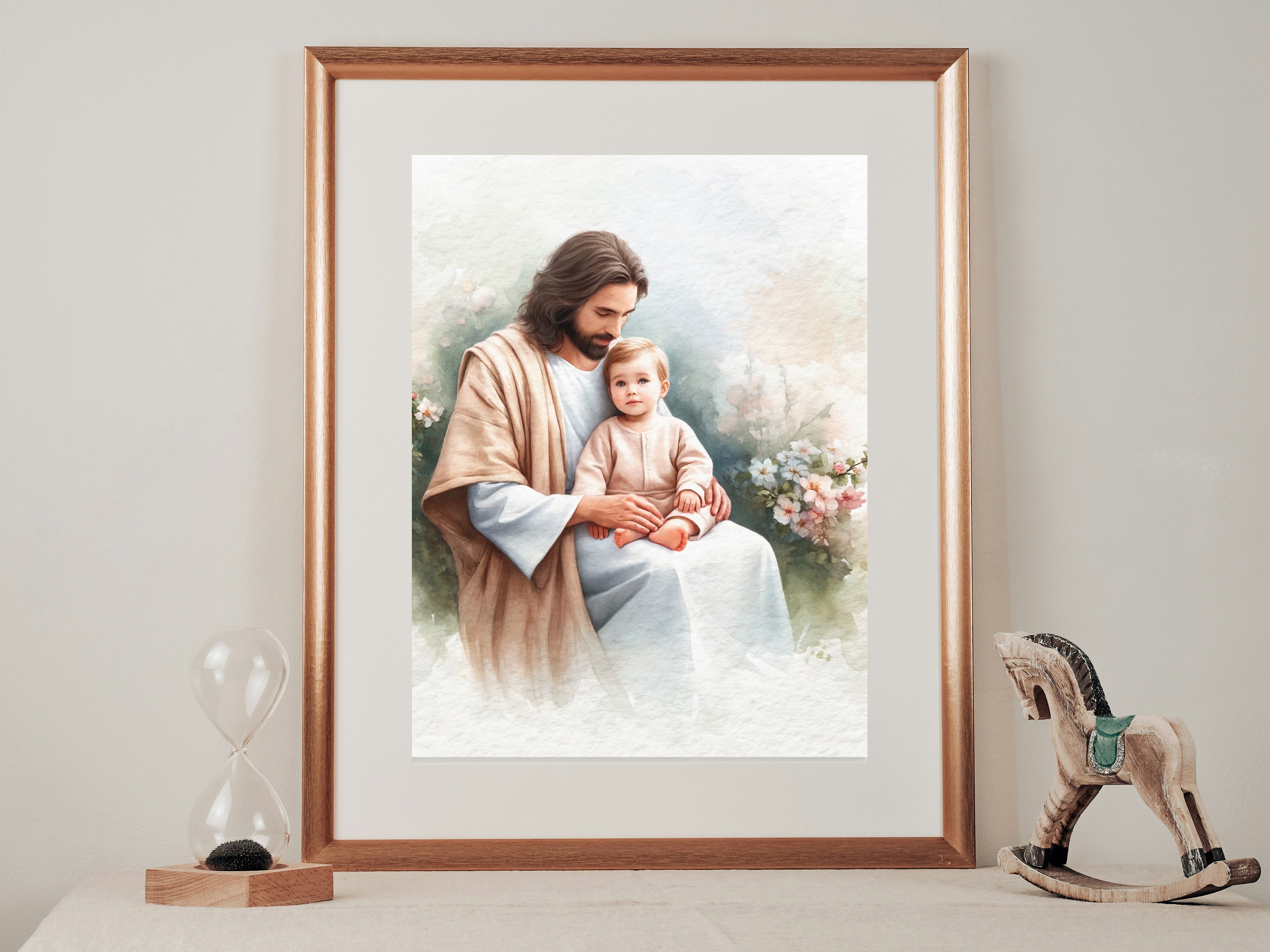 Jesus Holding Baby, Christ's Love, Christian Art, Nursery Print, Christ ...