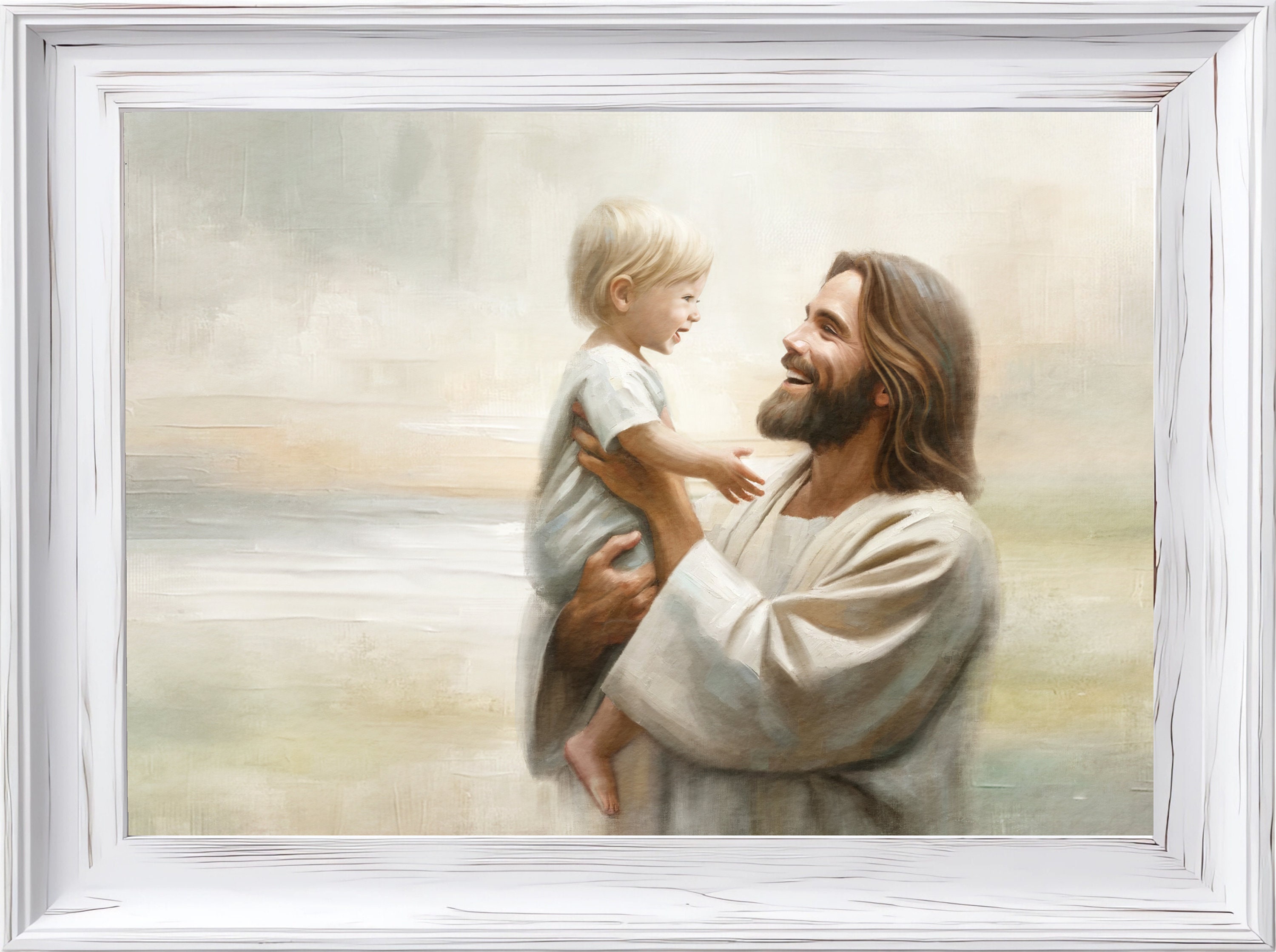 Jesus Holding Baby, Jesus Painting With Child, Christian Painting ...