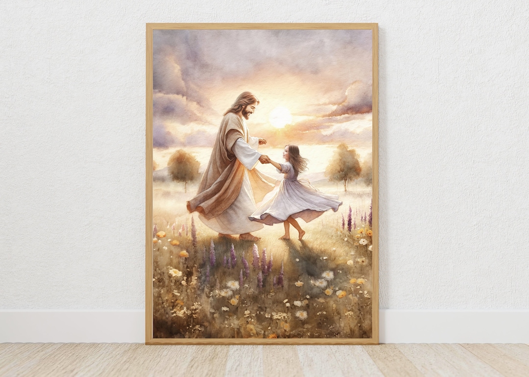 Jesus Dancing With Girl Art Print: LDS Christian Wall Art (digital ...
