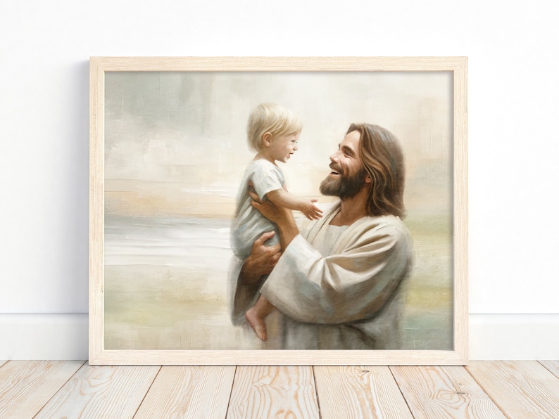 Jesus Holding Baby, Jesus Painting With Child, Christian Painting ...