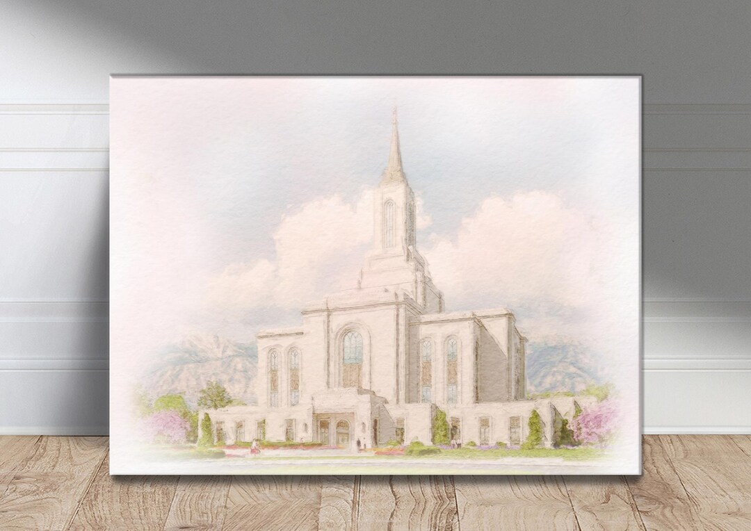 Orem Utah Temple Watercolor Painting: LDS Wall Art (digital Download ...
