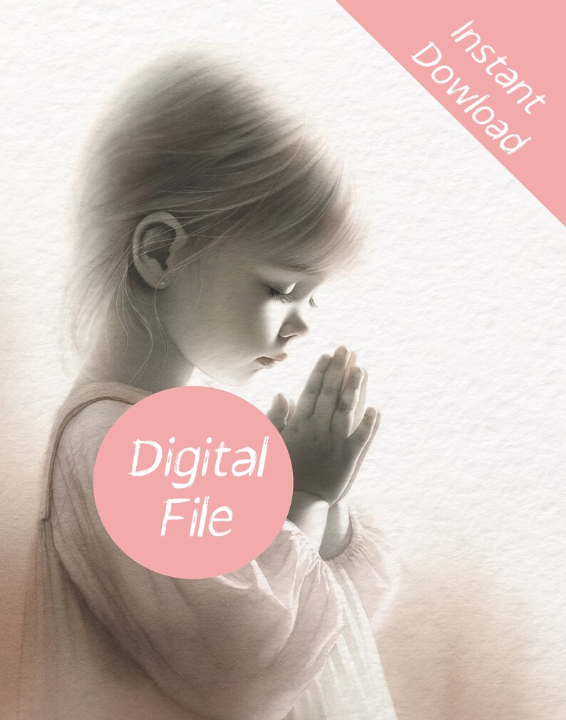 Printable Wall Art, Praying, LDS Art, Christian Art, Always Pray, Child ...