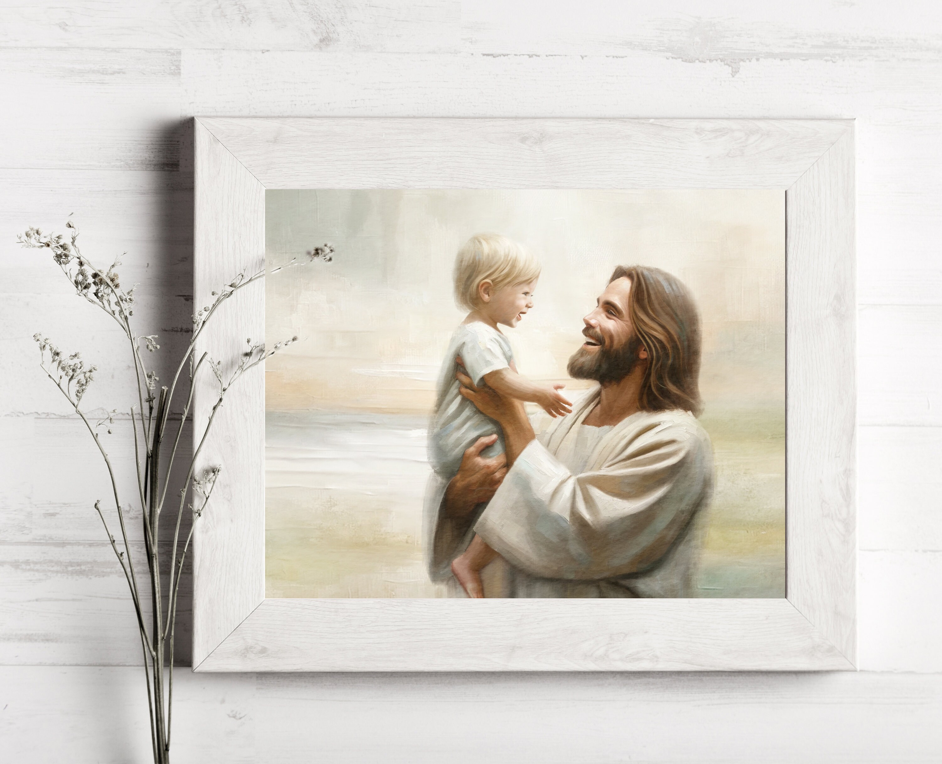 Jesus Holding Baby, Jesus Painting With Child, Christian Painting ...