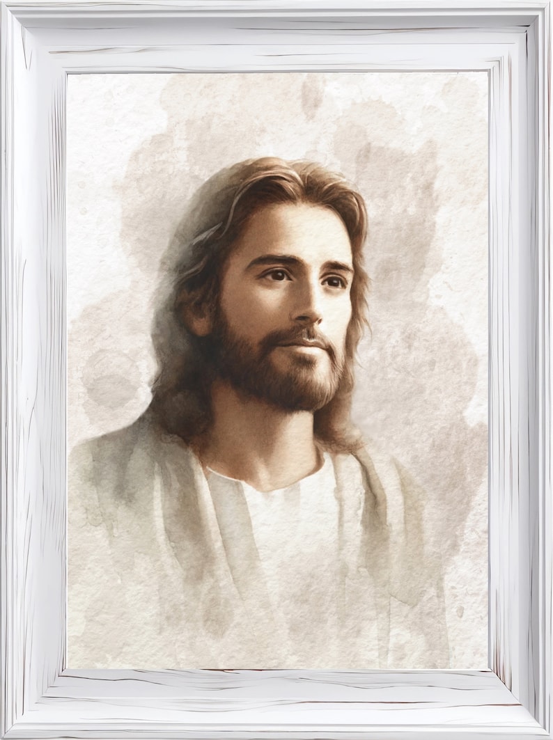 Jesus Portrait Christian Art Printable Wall Art - Etsy