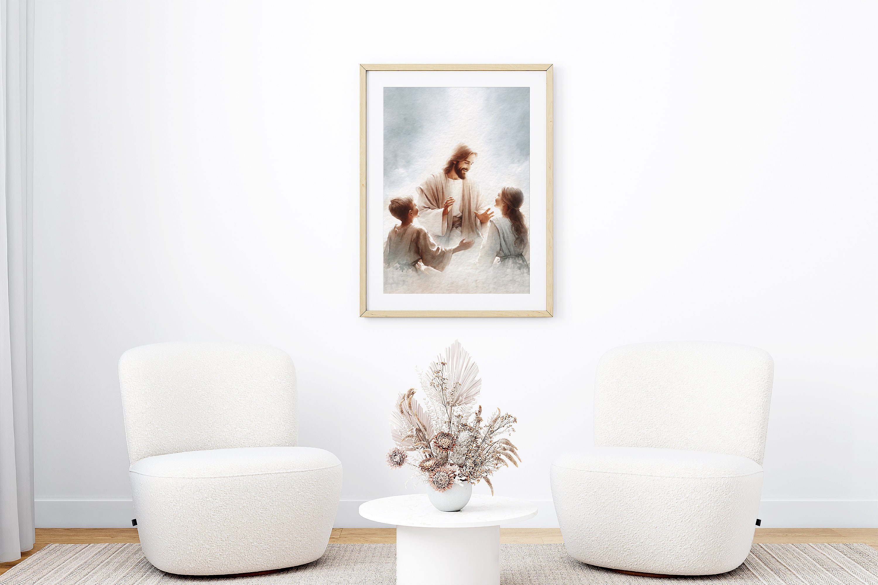 Jesus With Children Art, Jesus With Children Painting, Christ and ...