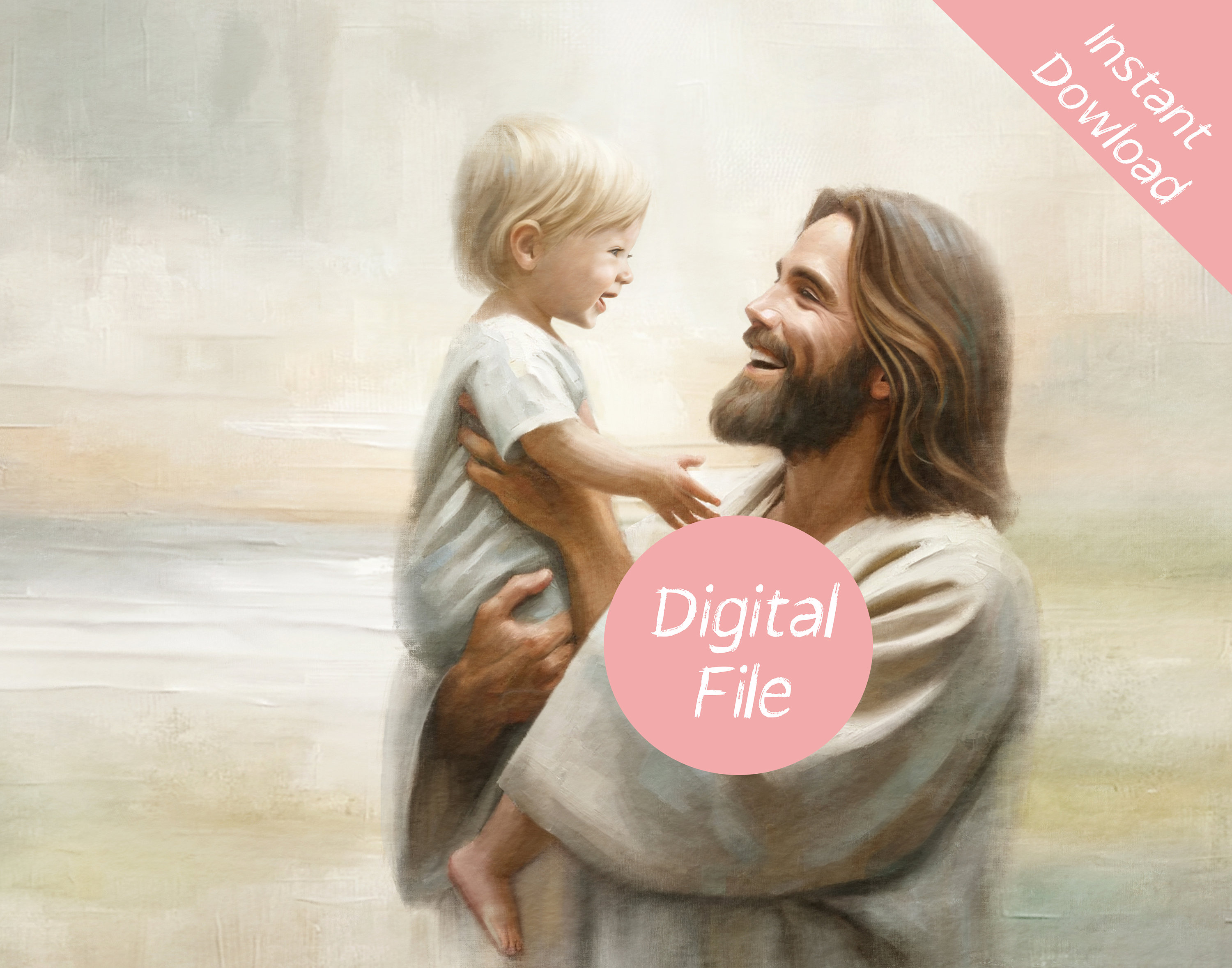 Jesus Holding Baby, Jesus Painting With Child, Christian Painting ...