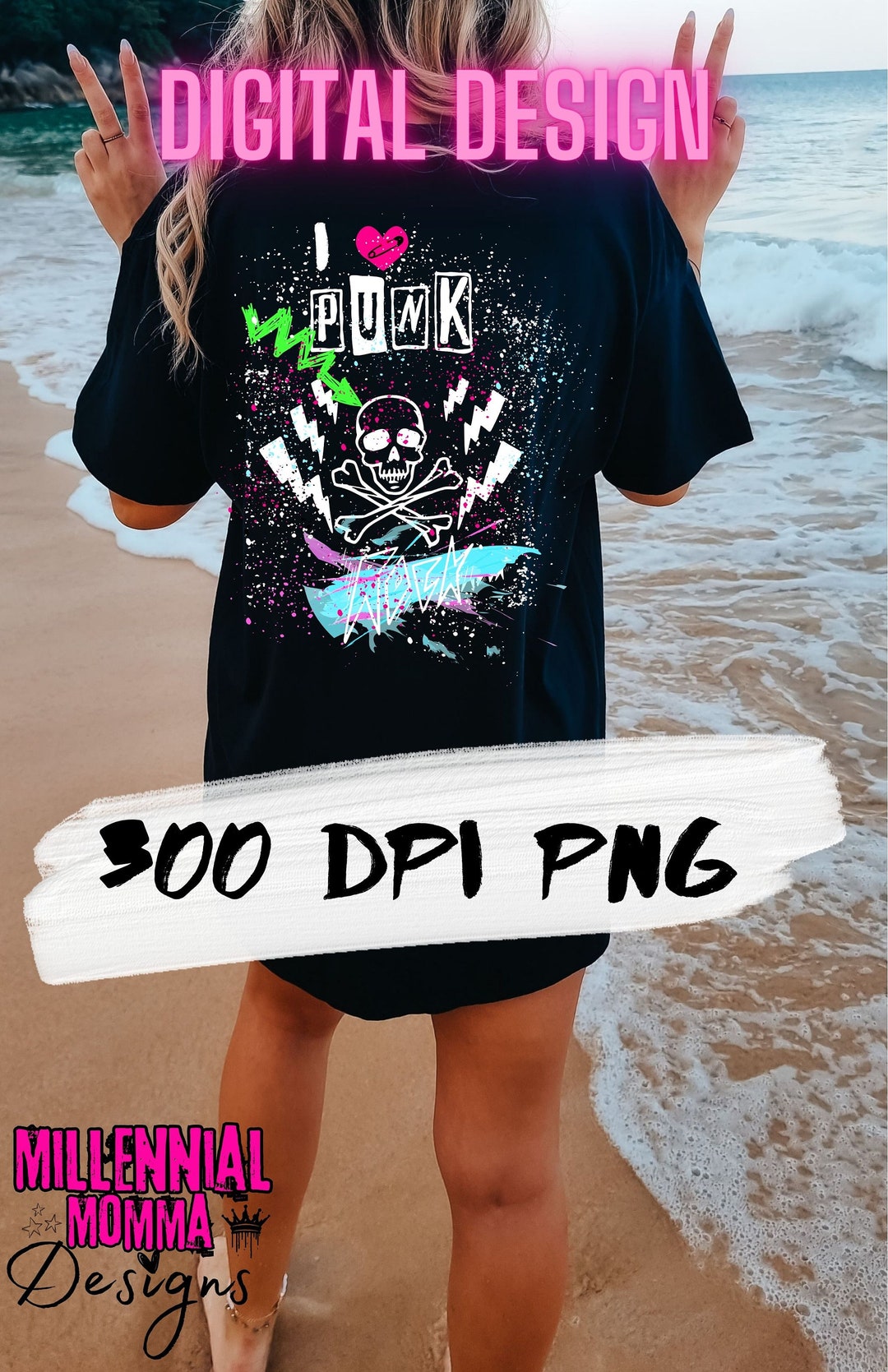I Heart Punk Rock, Png, Digital Design, Printable, Grunge, Emo, 2000s ...