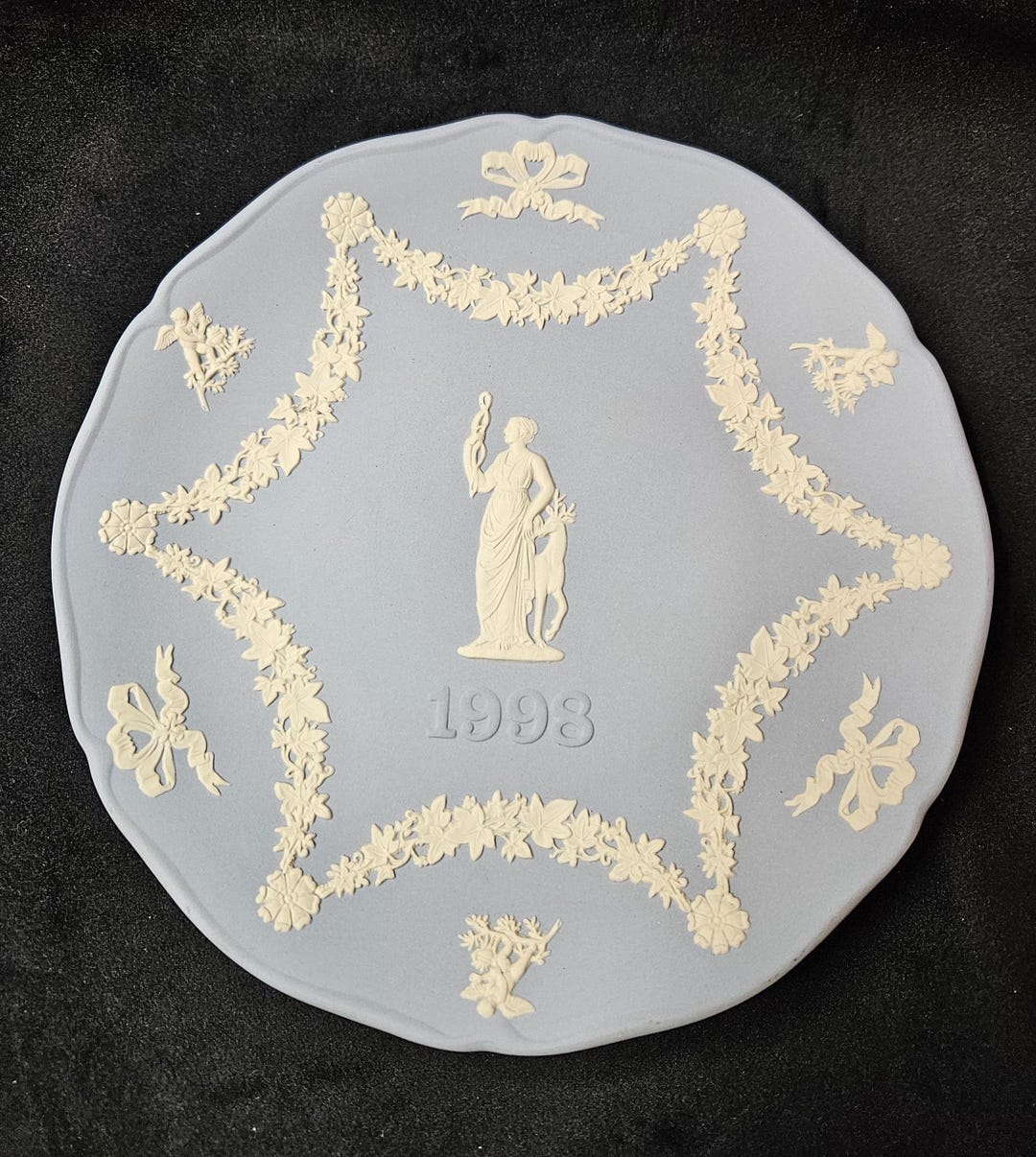 Wedgwood 1998 Blue Jasperware Plate - Etsy