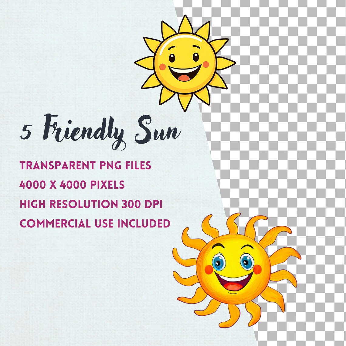 High Resolution Sun Clipart | Smiling Sun PNG | Happy Sun PNG | Smiling ...