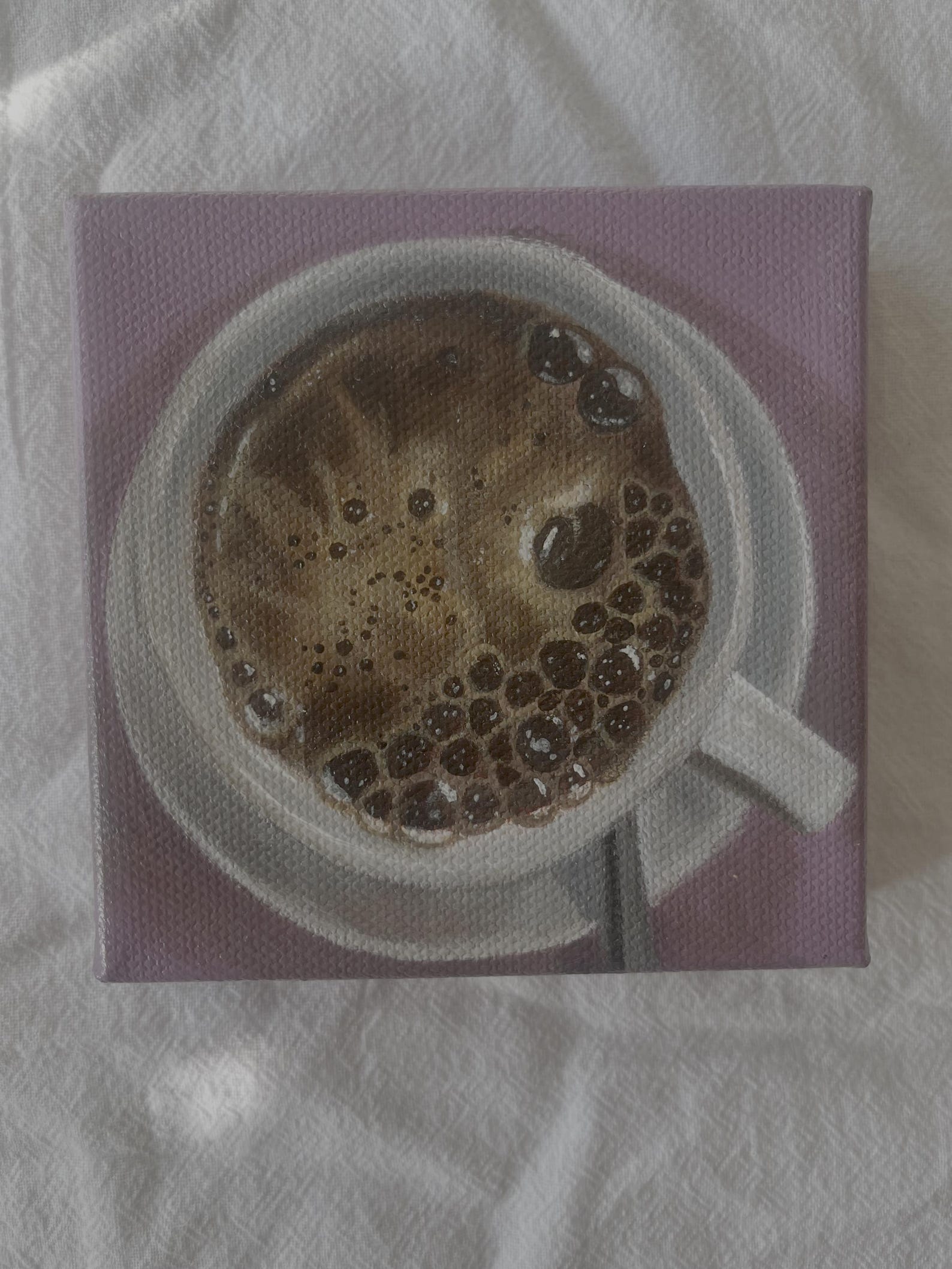 Original Acrylic Painting—"foamy Coffee Cup" - Etsy