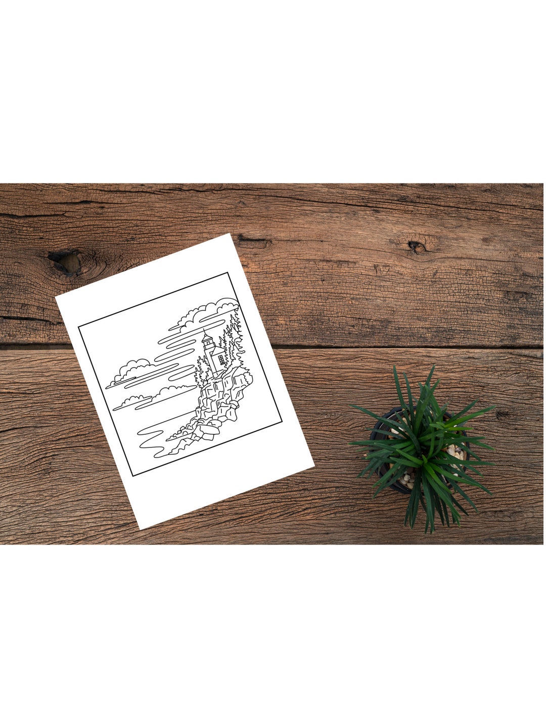 21 Scenic Destination Coloring Pages - Etsy