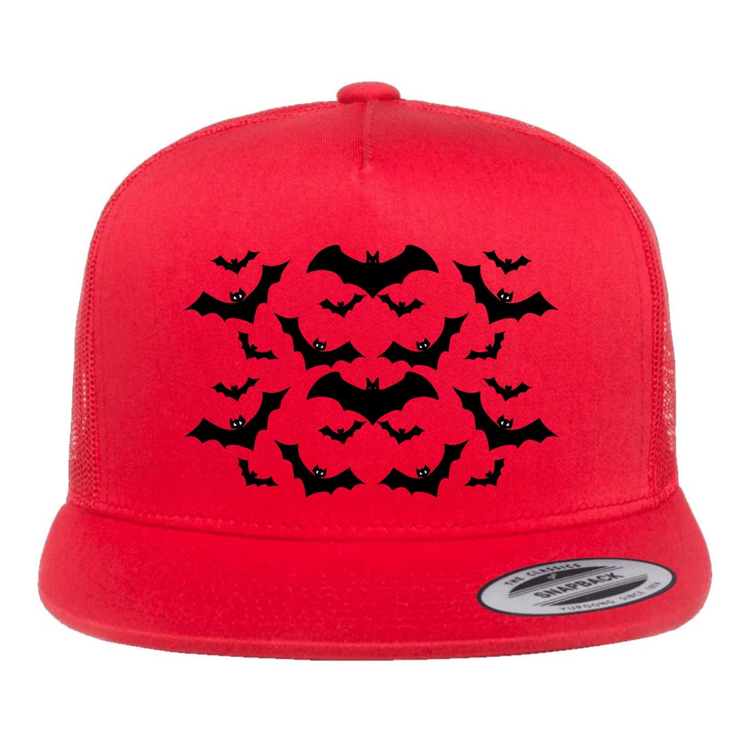 Halloween Bat Trucker Cap, Halloween Hat, Bat Trucker Hat, Bats Hat ...