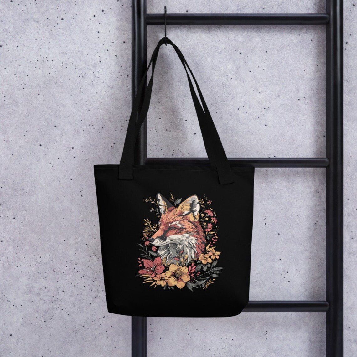 Cottagecore Fox Tote Bag, Cute Fox Shopping Bag, Forestcore Tote Bag ...