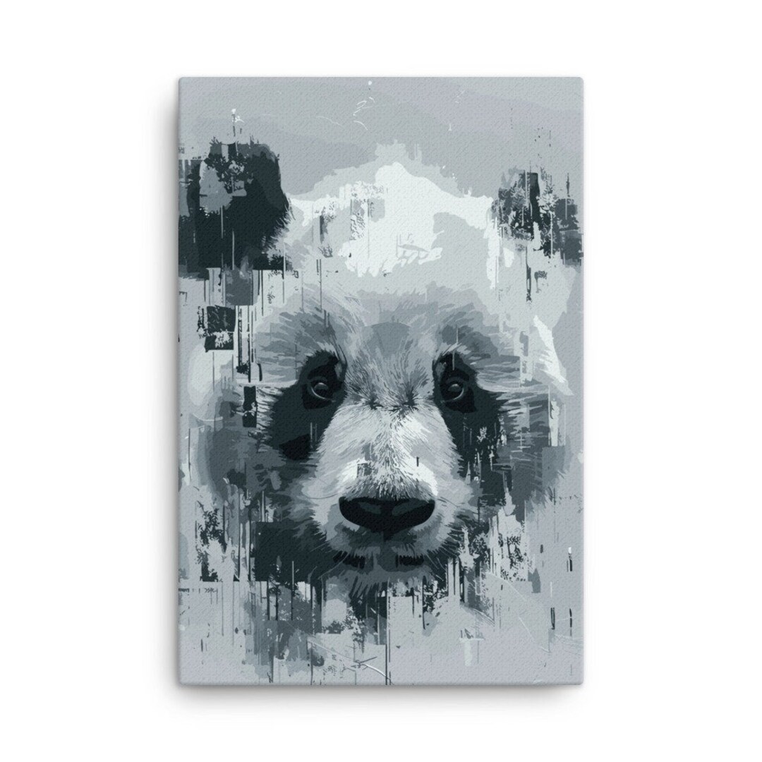 Vanishing Panda: Matrix Monochrome Panda Paradox Abstract Panda ...