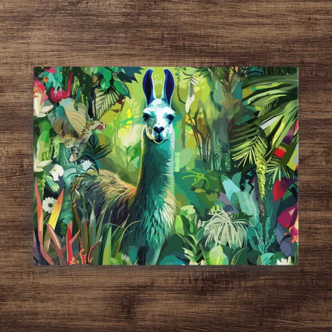 Lama Wall Art Jungle Play: Lama Edition Lama in the Jungle Painting ...