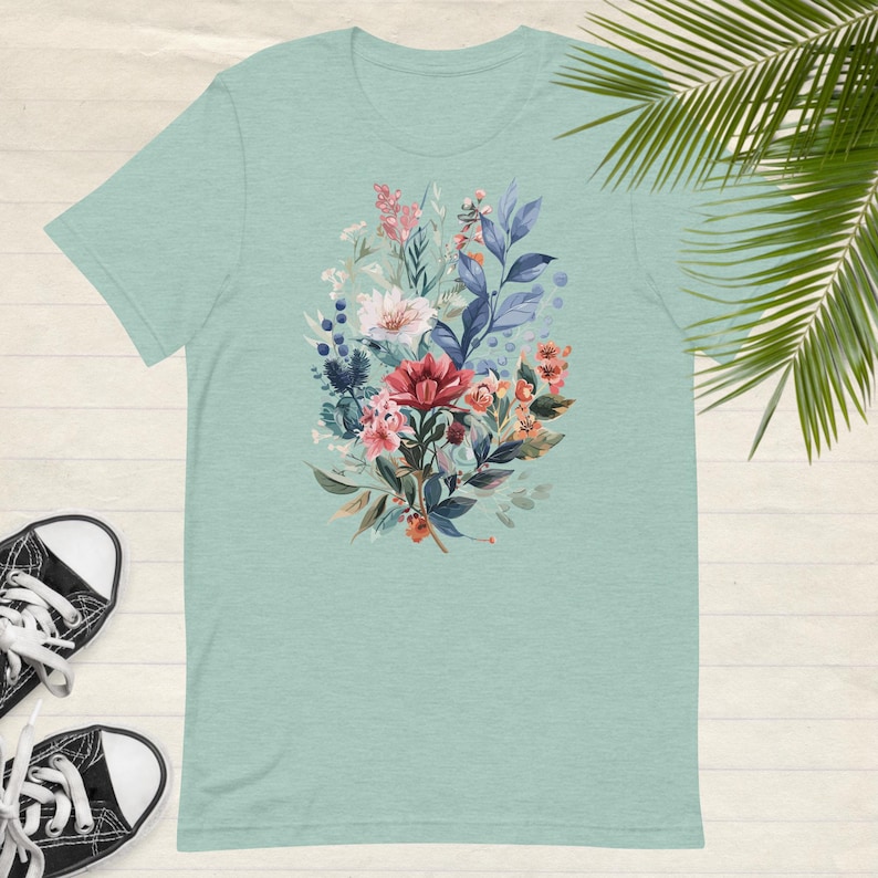Pressed Wildflower Shirt,cottagecore Aesthetic Tee, Vintage Botanical ...