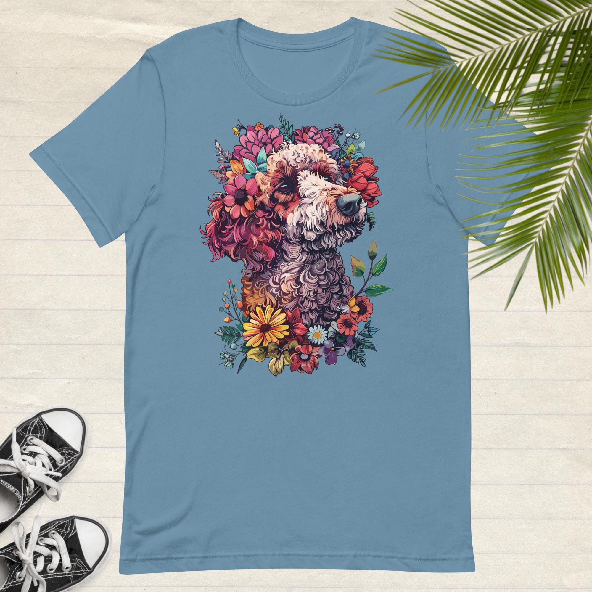 Floral Poodle T-shirt, Cute Poodle Mom Top, Poodle Owner Gift, Cute ...