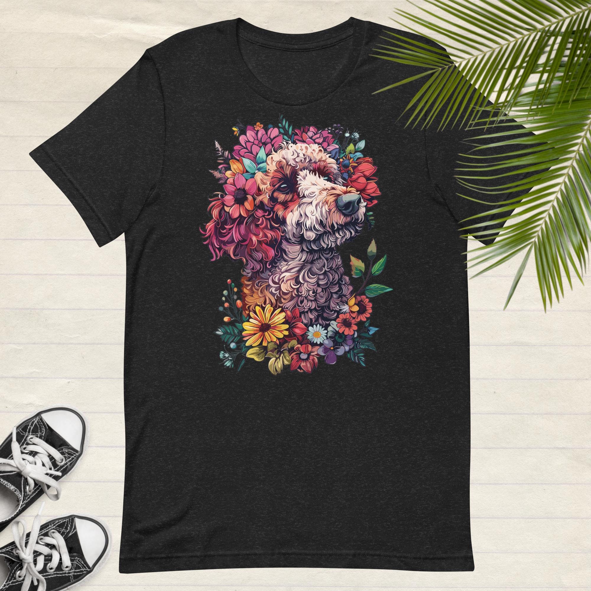 Floral Poodle T-shirt, Cute Poodle Mom Top, Poodle Owner Gift, Cute ...
