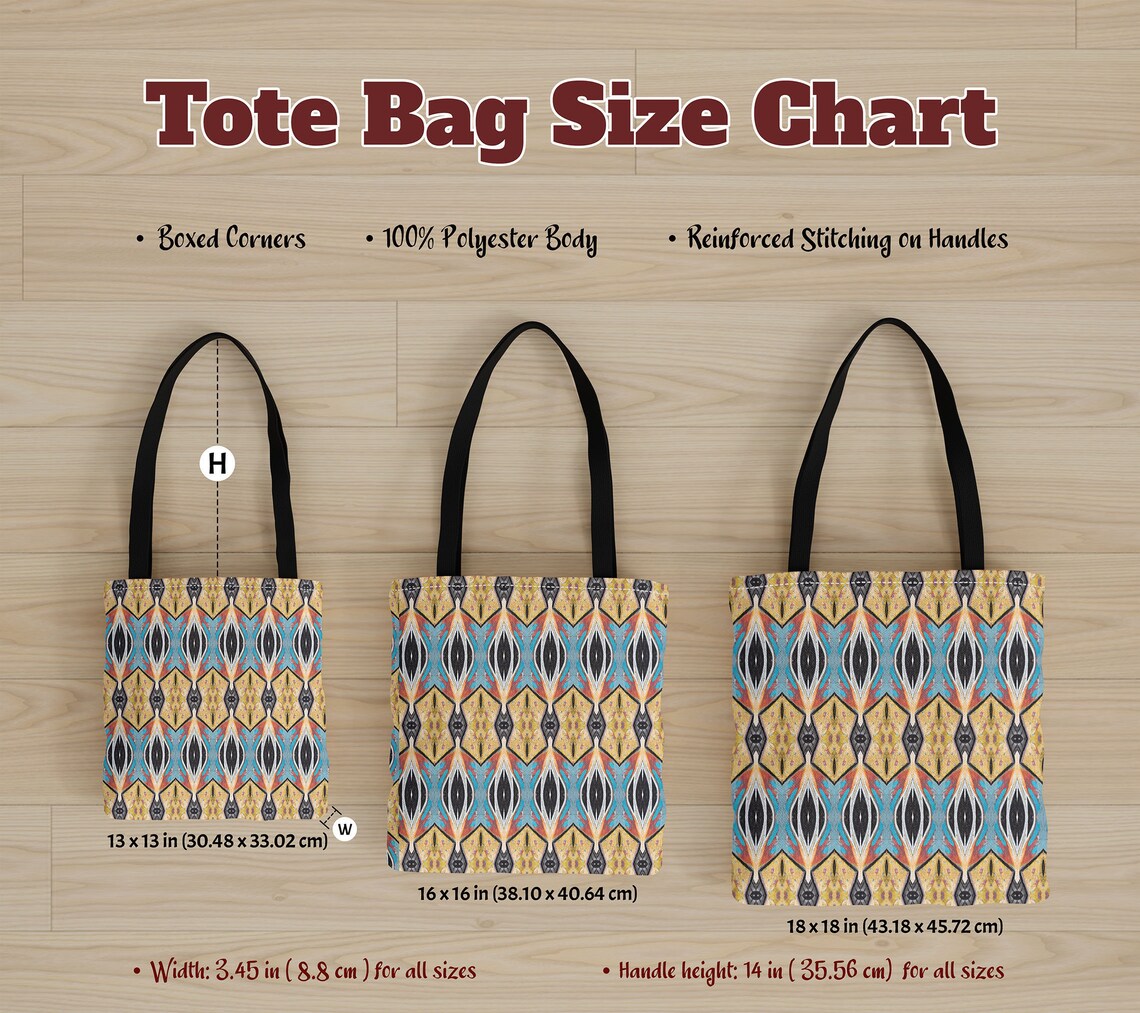 Tote Bag; in 3 Sizes, Eye-catching, Designer Bag, Carryall, Shopping ...