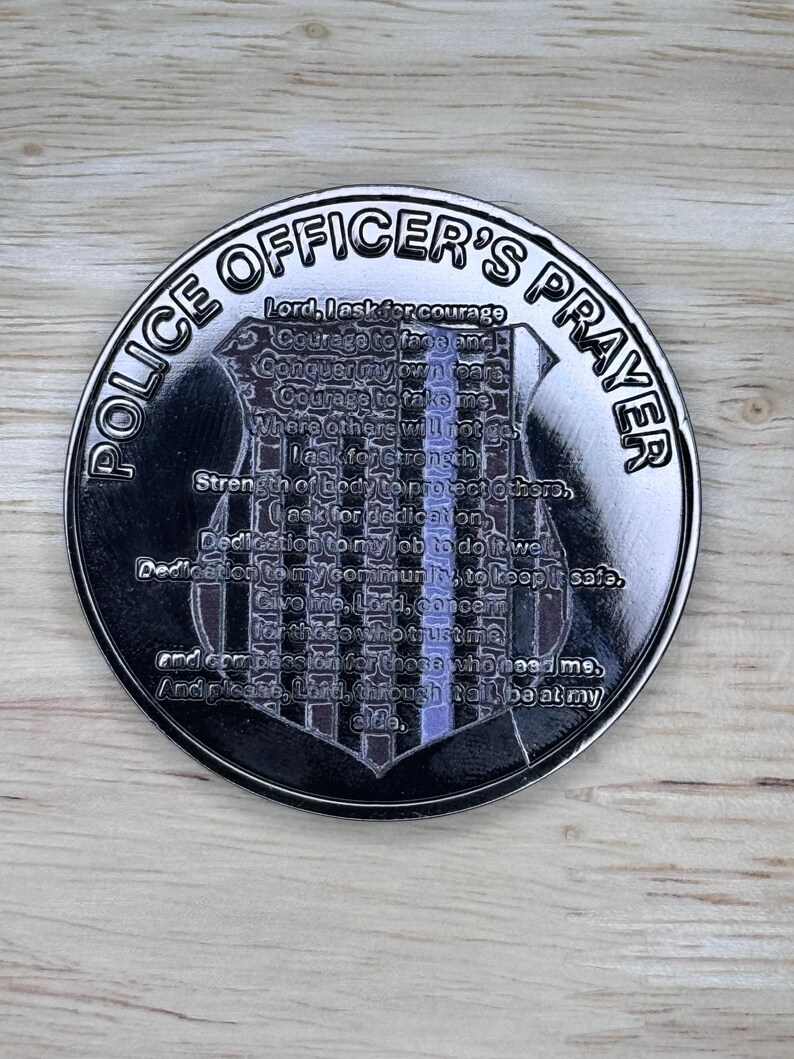 Police Prayer Challenge Coin - Etsy